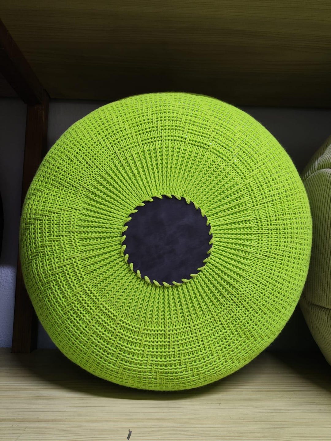 BRAT SPRING POUF Brat Green Pouf Foot Stand Footrest Handmade Pouf ...