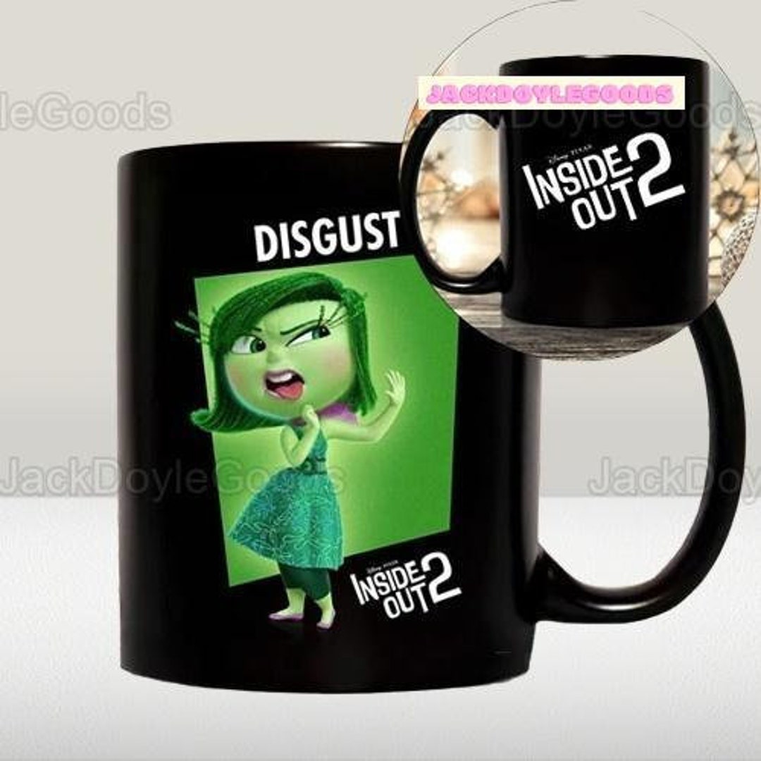 Disgust in Inside Out 2 Coffee Mug, Disney Inside Out Mug, Inside Out 2 ...