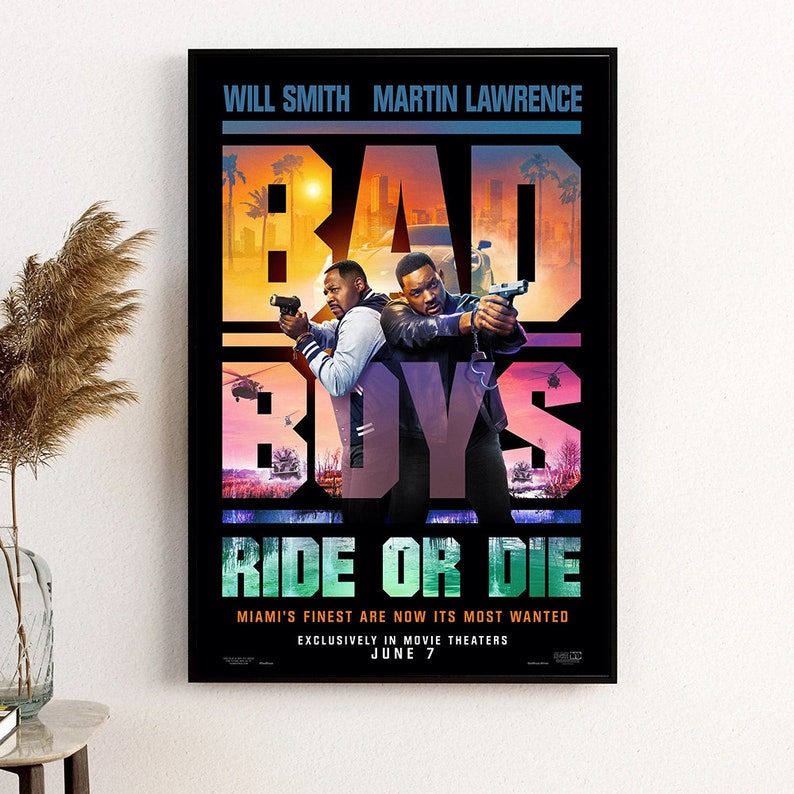 Bad Boys Ride or Die 2024 Movie Poster, High Quality Canvas Prints ...