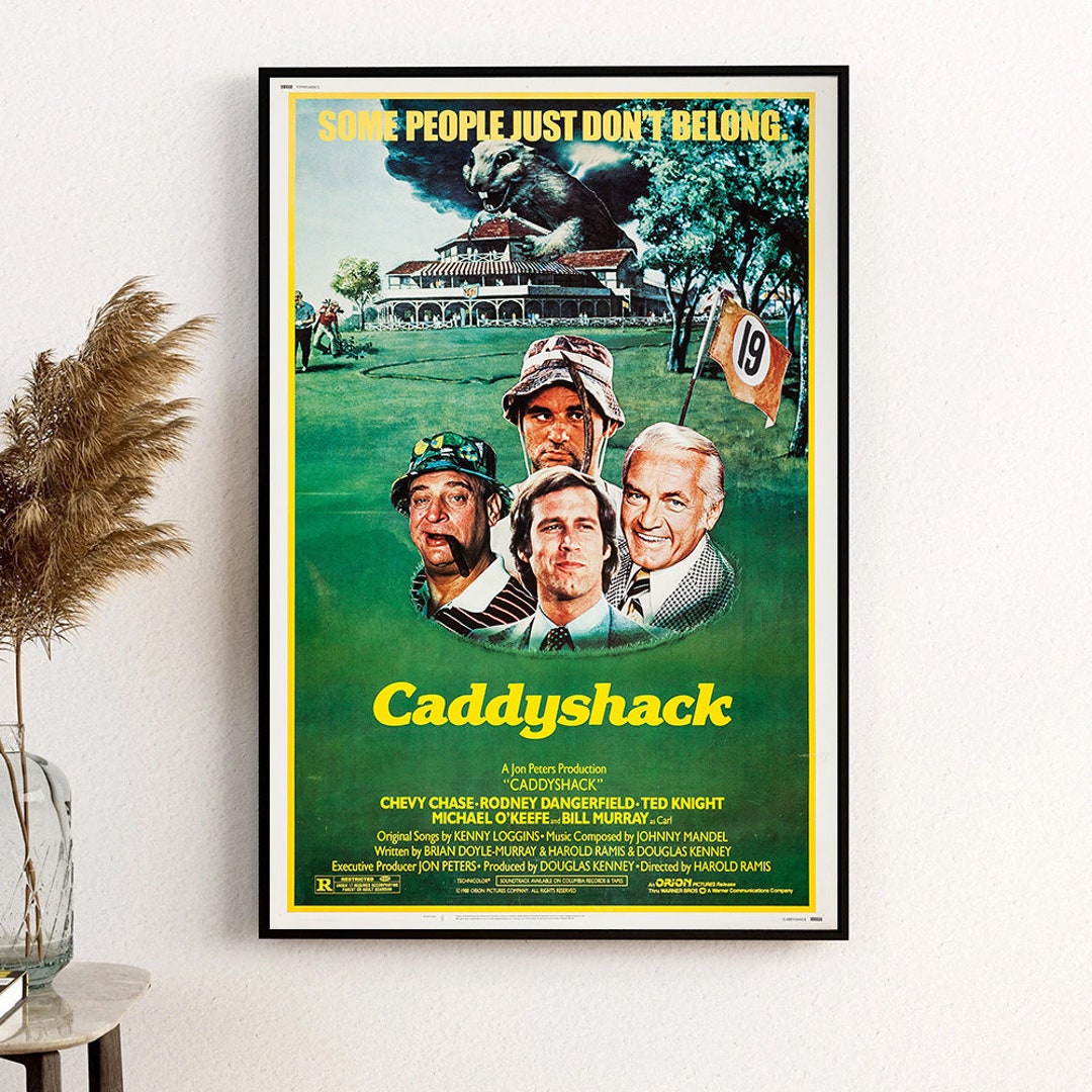 Caddyshack 1980 movie Poster, High Quality Canvas Prints, Wall Art ...