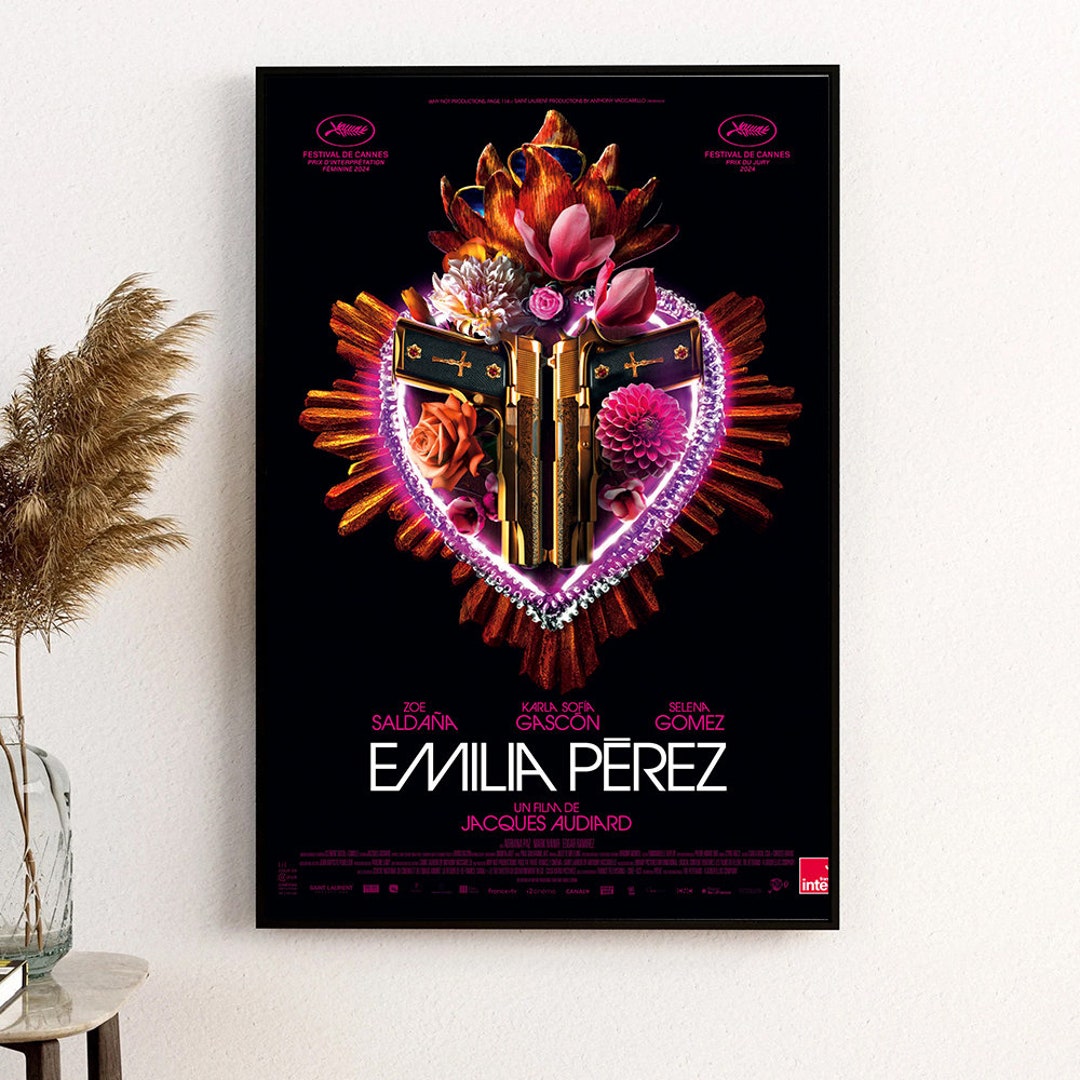 Emilia Pérez 2024 Movie Poster, High Quality Canvas Prints, Wall Art ...