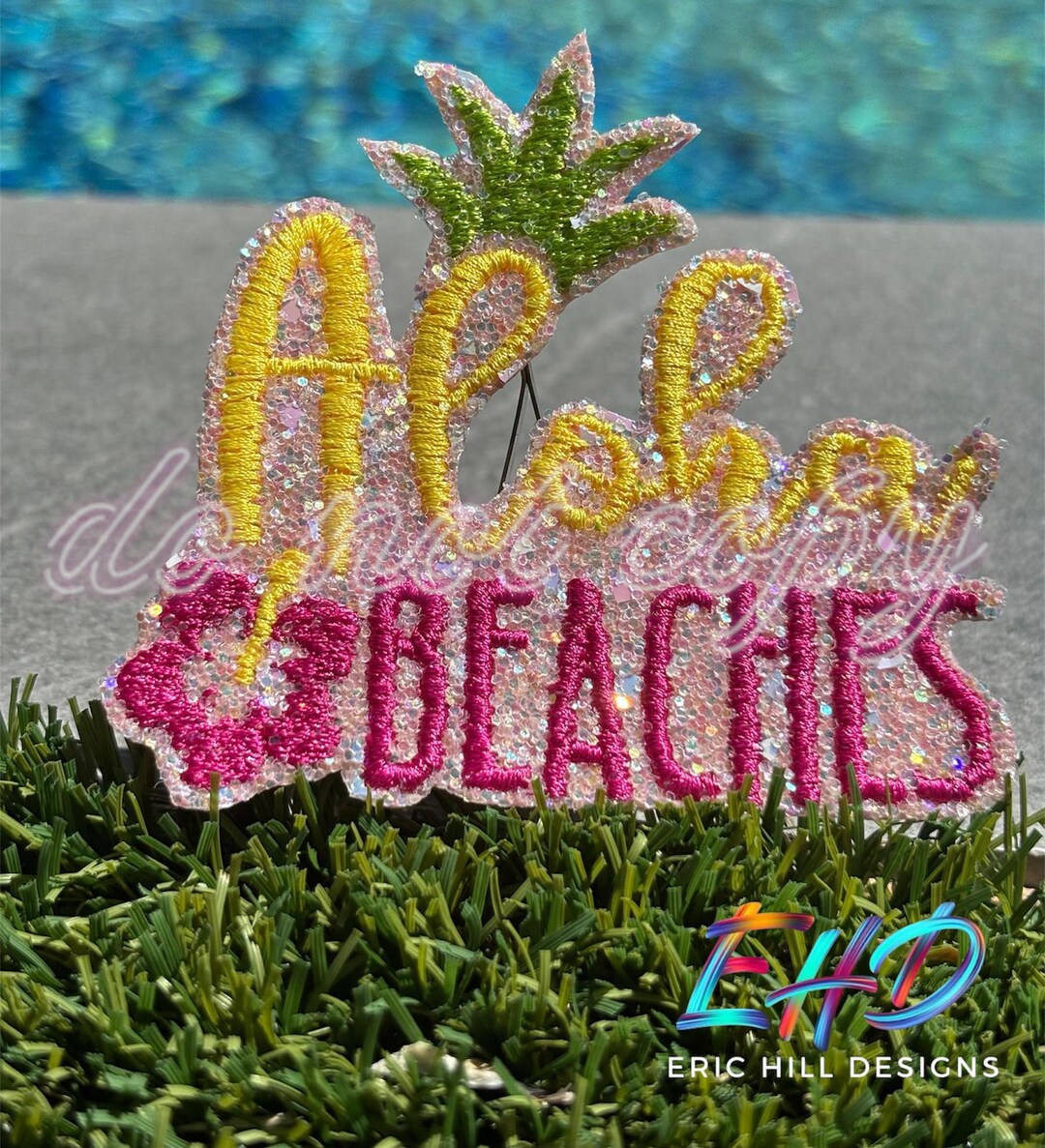 Trendy Aloha Beaches Glitter Patch - Etsy