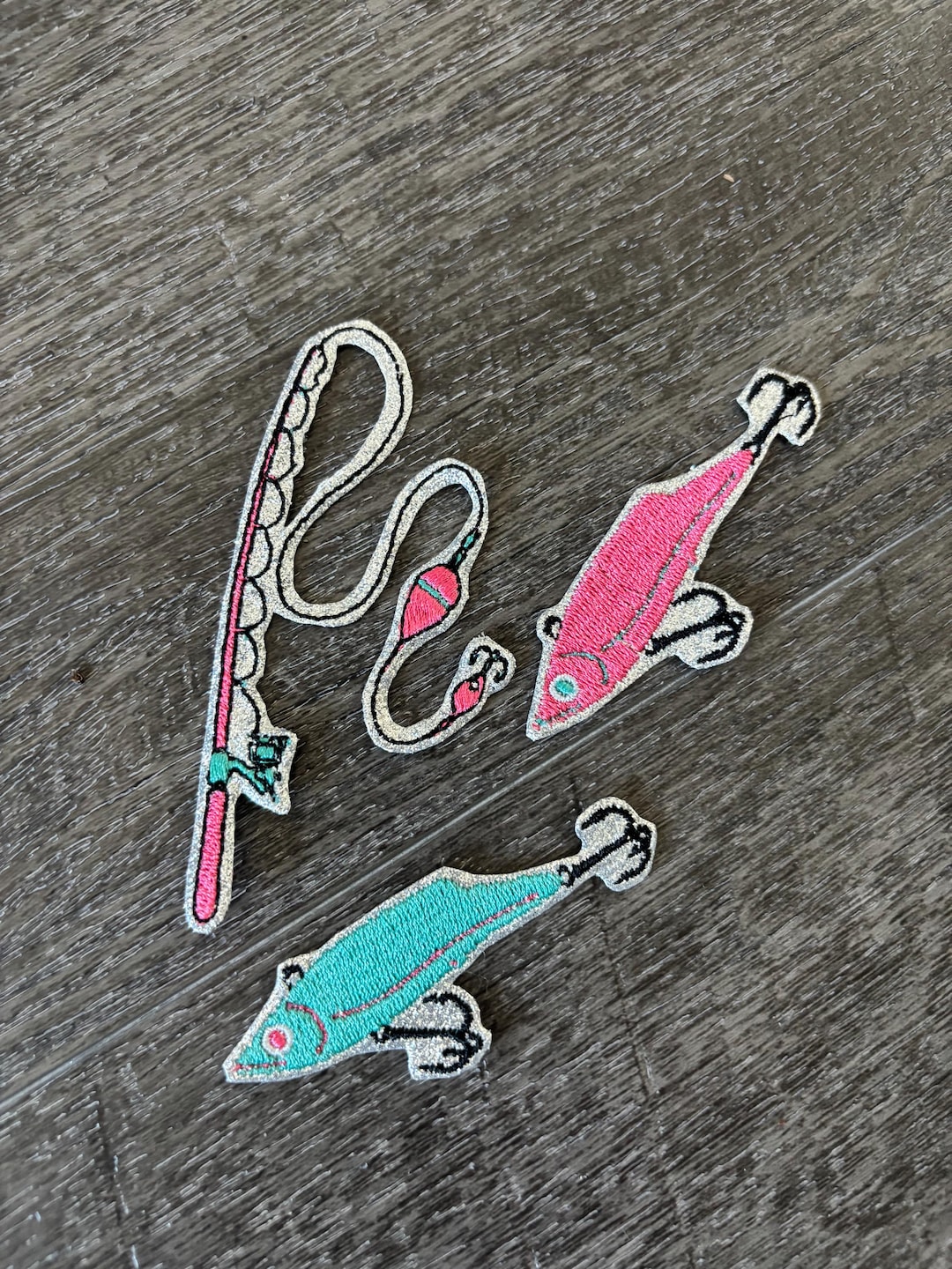 Fishing Pole, Fishing Lure Patch, Fishing Patch, Bass Fish Patch ...