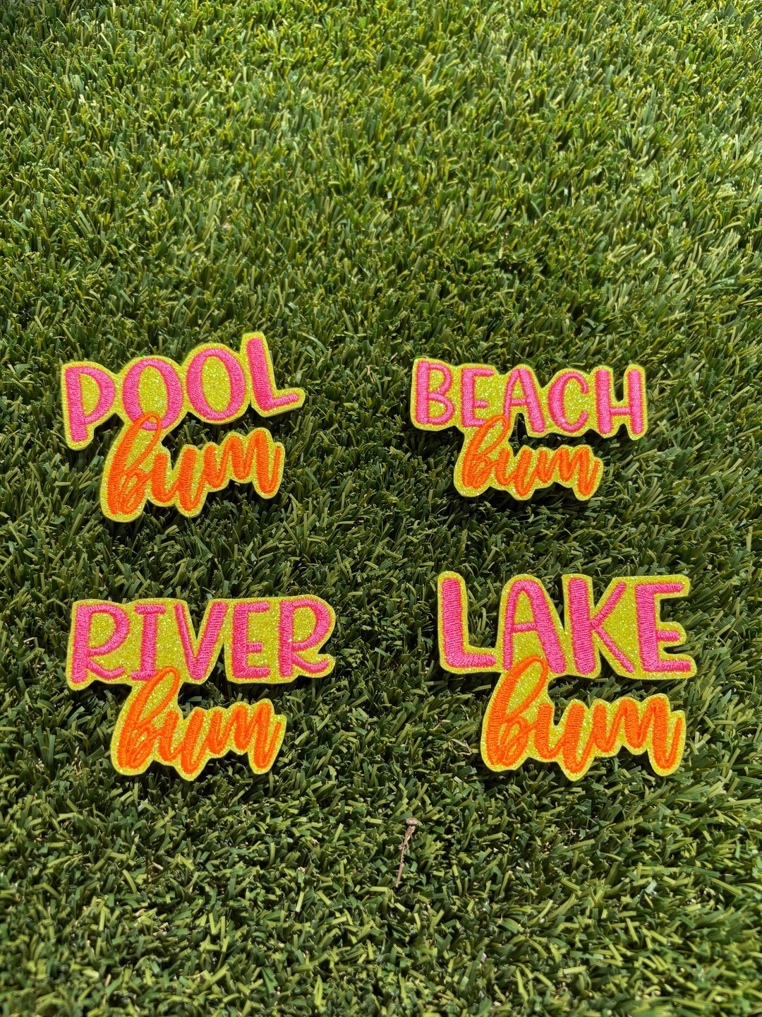 Summer Neon Bum Collection Glitter Patch - Etsy