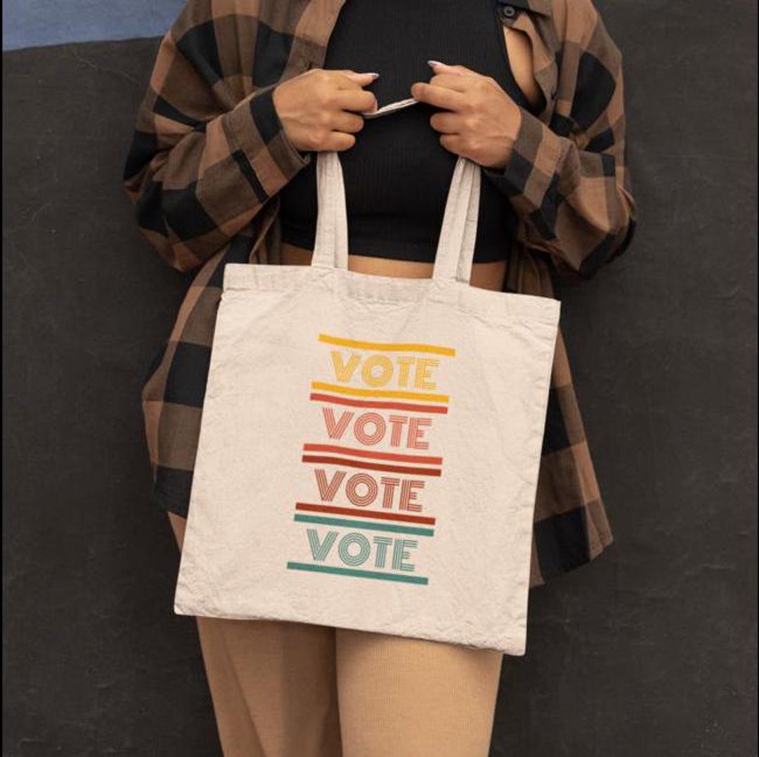 Election 2024 Canvas Tote Bag, Kamala Harris Vs Trump, Political Tote ...