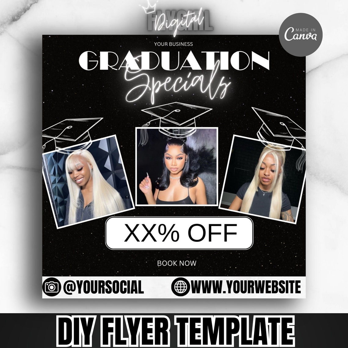 Graduation Specials, Graduation Booking Flyer, Graduation Hairstylist ...