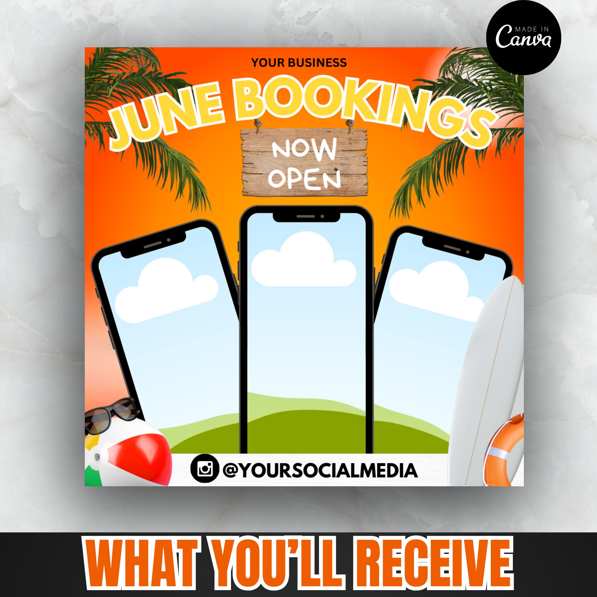 June Booking Flyer, Summer Booking Flyer, Braids, Lashes, Hair, Nails ...