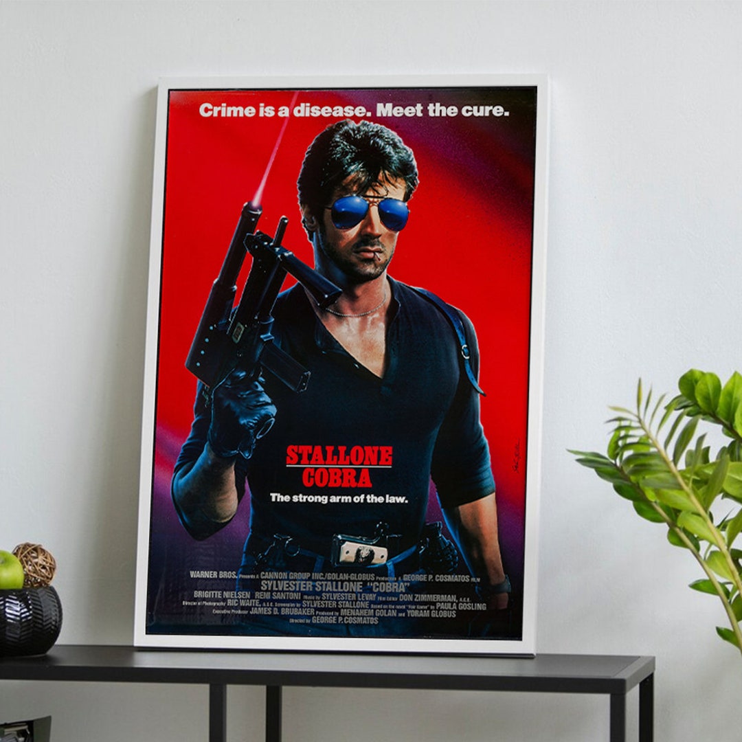 Cobra (1986) Movie Poster, Classic Vintage Film Poster, Room Decor, Art ...