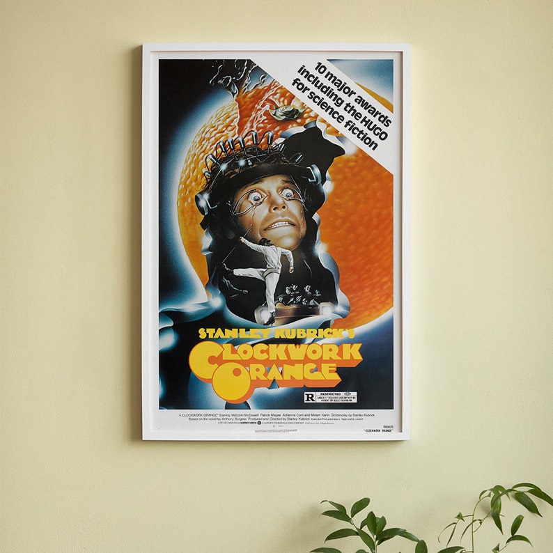 A Clockwork Orange Movie Poster, Classic Vintage Film Poster, Room ...