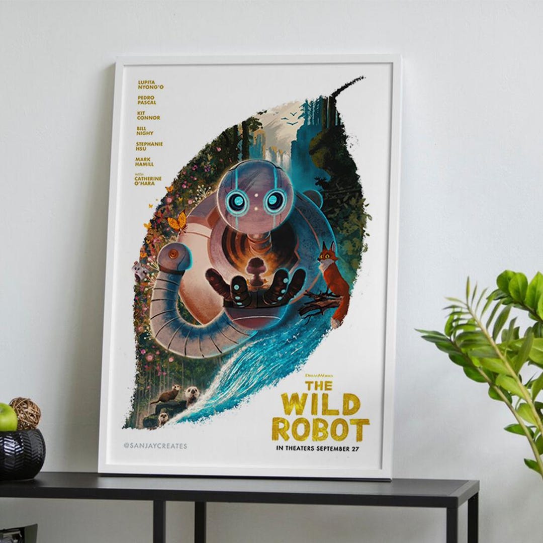 The Wild Robot Movie Poster, Classic Vintage Film Poster, Room Decor ...