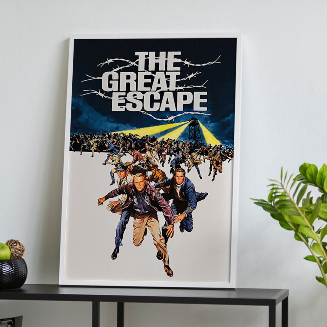 The Great Escape Movie Poster, Classic Vintage Film Poster, Room Decor ...