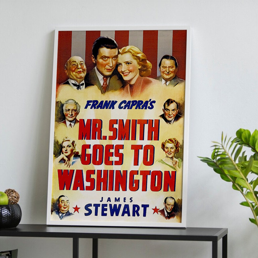 Mr. Smith Goes to Washington Movie Poster, Classic Vintage Film Poster ...