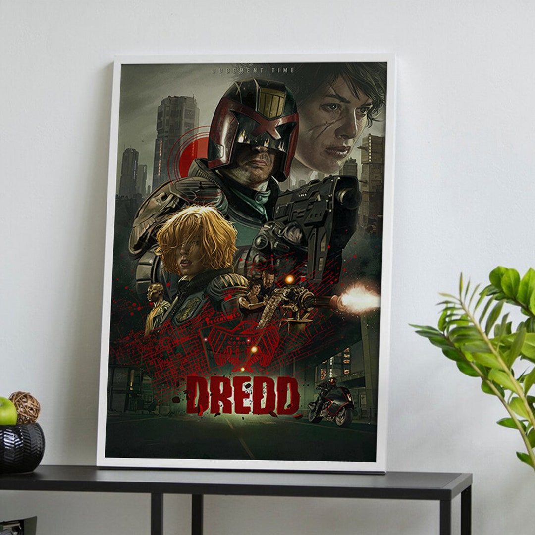 Dredd Movie Poster, Classic Vintage Film Poster, Room Decor, Art Poster ...