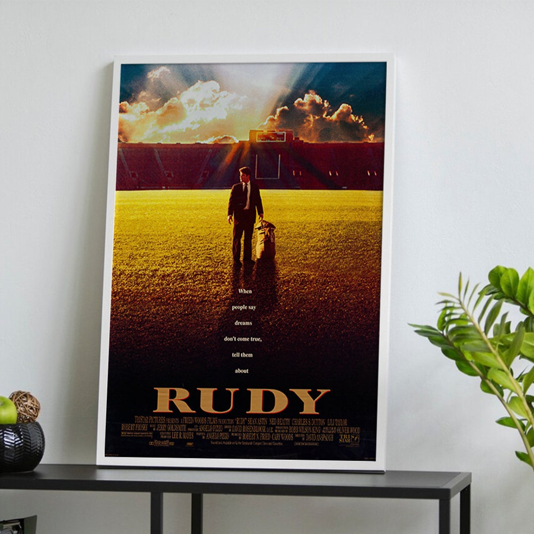 Rudy 1993 Movie Poster, Classic Vintage Film Poster, Room Decor, Art Poster for Gift, Canvas ...