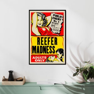 Reefer Madness Movie Poster, Classic Vintage Film Poster, Room Decor ...