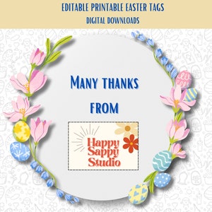 Editable Cute Easter Gift Tags Easter Printable Kids Easter Basket ...