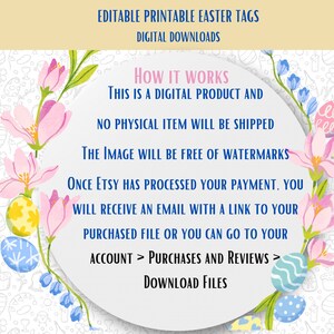 Editable Cute Easter Gift Tags Easter Printable Kids Easter Basket ...