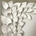 Handcrafted White Clay Leaf Textured Canvas Hanging - Etsy UK