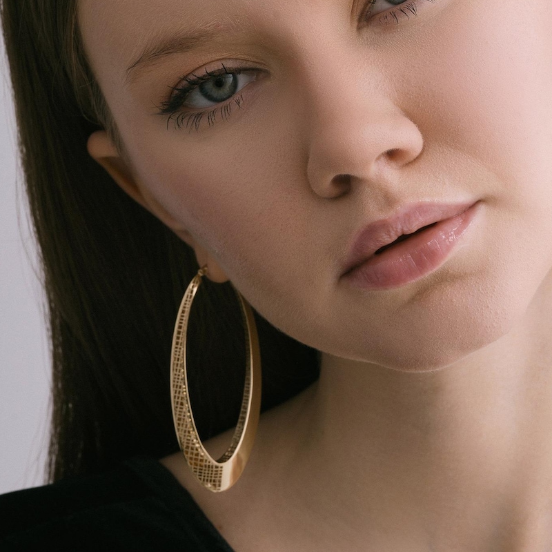 Beachy Gold Hoop Earrings - Etsy