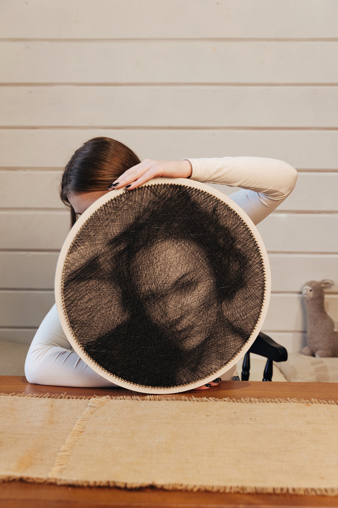 Custom Portrait String Art Kit, Handmade Keepsake Gift String Art, DIY Nail Art Wall Decor ...