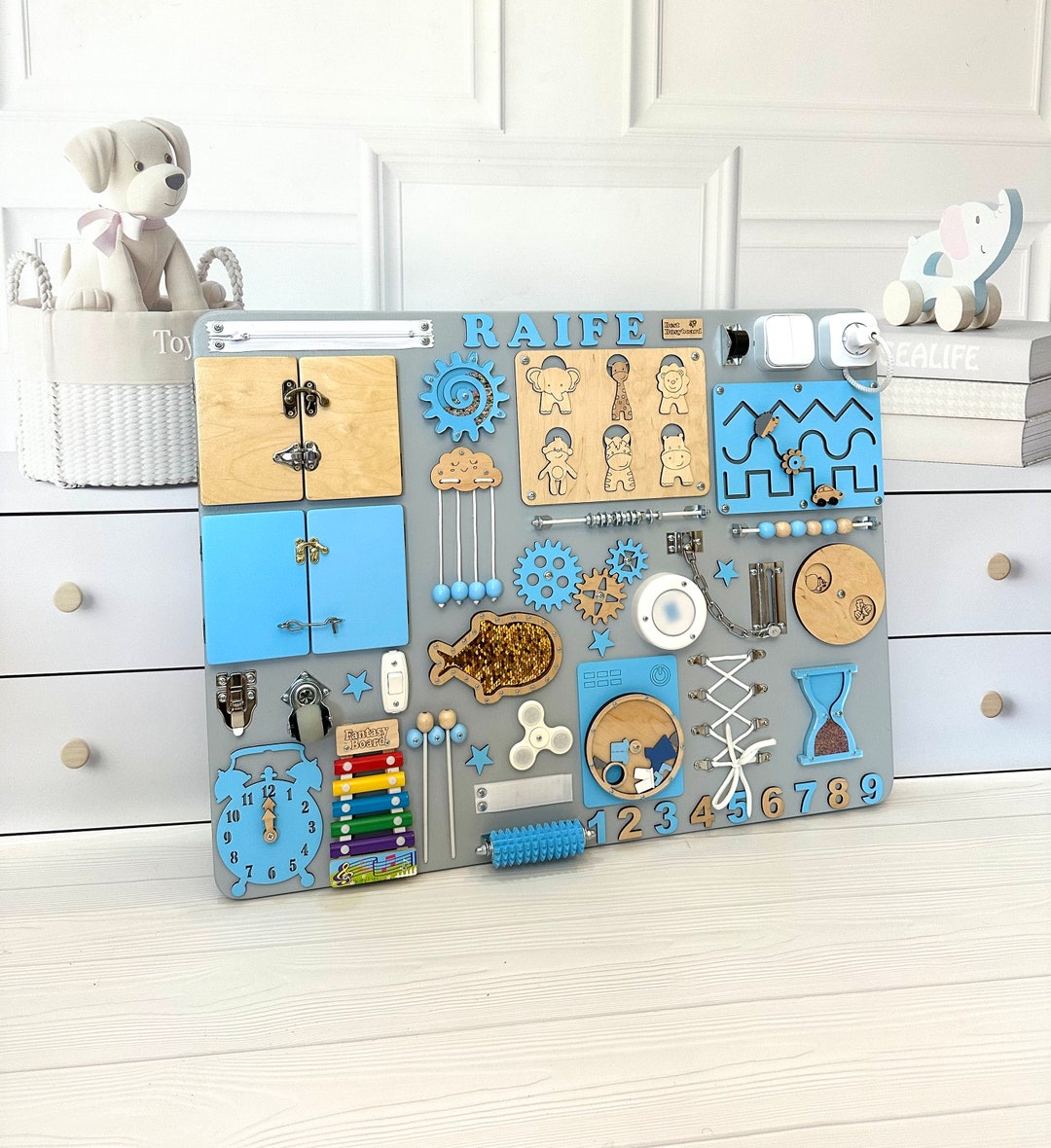 Fidget Board for Kids Personalized Toy, Birthday Gift for Boy and Girl ...