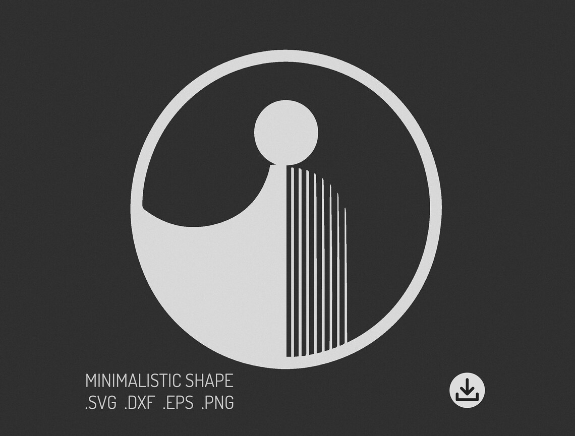 Minimalistic Shape SVG File, Clipart, Abstract Form, Cymatic Form, Moon ...