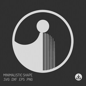 Minimalistic Shape SVG File, Clipart, Abstract Form, Cymatic Form, Moon ...