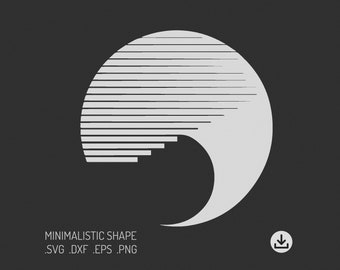 Soundscape Shape SVG File, Clipart, Organic Form, Cymatic Form, Moon ...