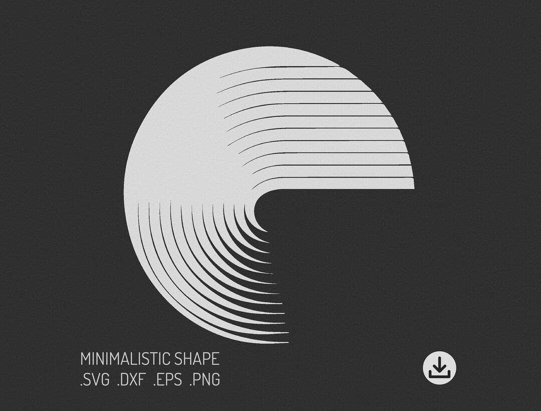 Minimalistic Shape SVG File, Clipart, Abstract Form, Cymatic Form, Moon ...