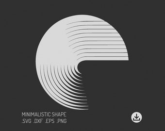 Minimalistic Shape SVG File, Clipart, Abstract Form, Cymatic Form, Moon ...