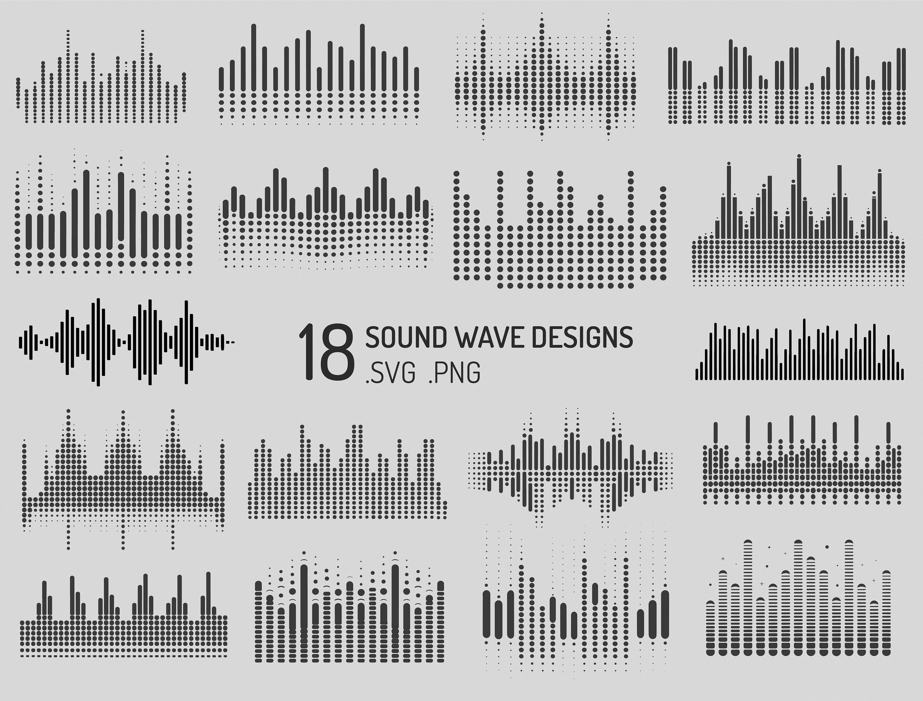 Sound Wave SVG Files, Music SVG, Frequency SVG, Cri Cut File Sound Wave ...