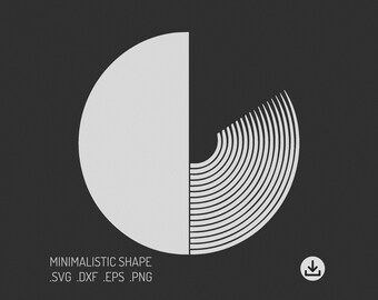 Minimalistic Shape SVG File, Clipart, Abstract Form, Cymatic Form, Moon ...