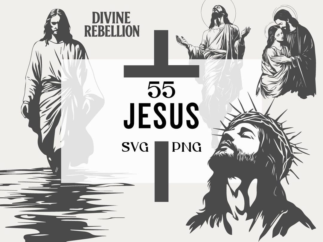 Jesus of Nazareth Vector Bundle: Christian Easter Designs - Etsy
