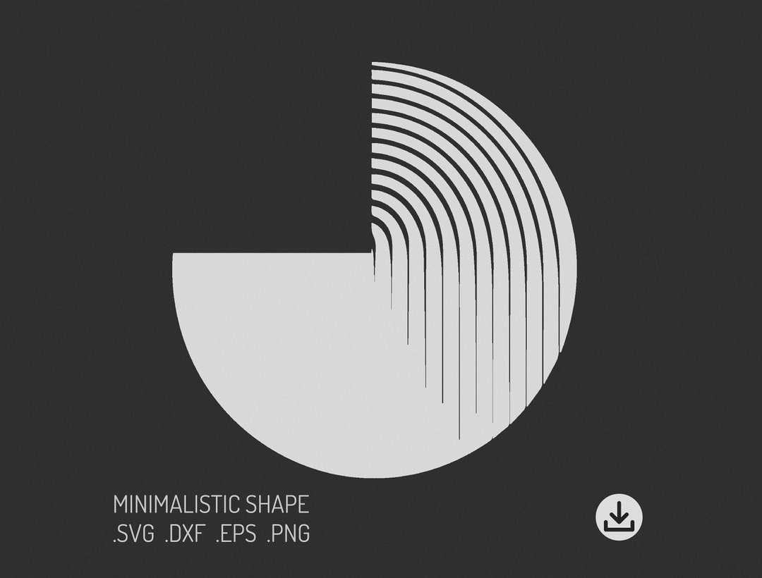 Minimalistic Shape SVG File, Clipart, Abstract Form, Cymatic Form, Moon ...