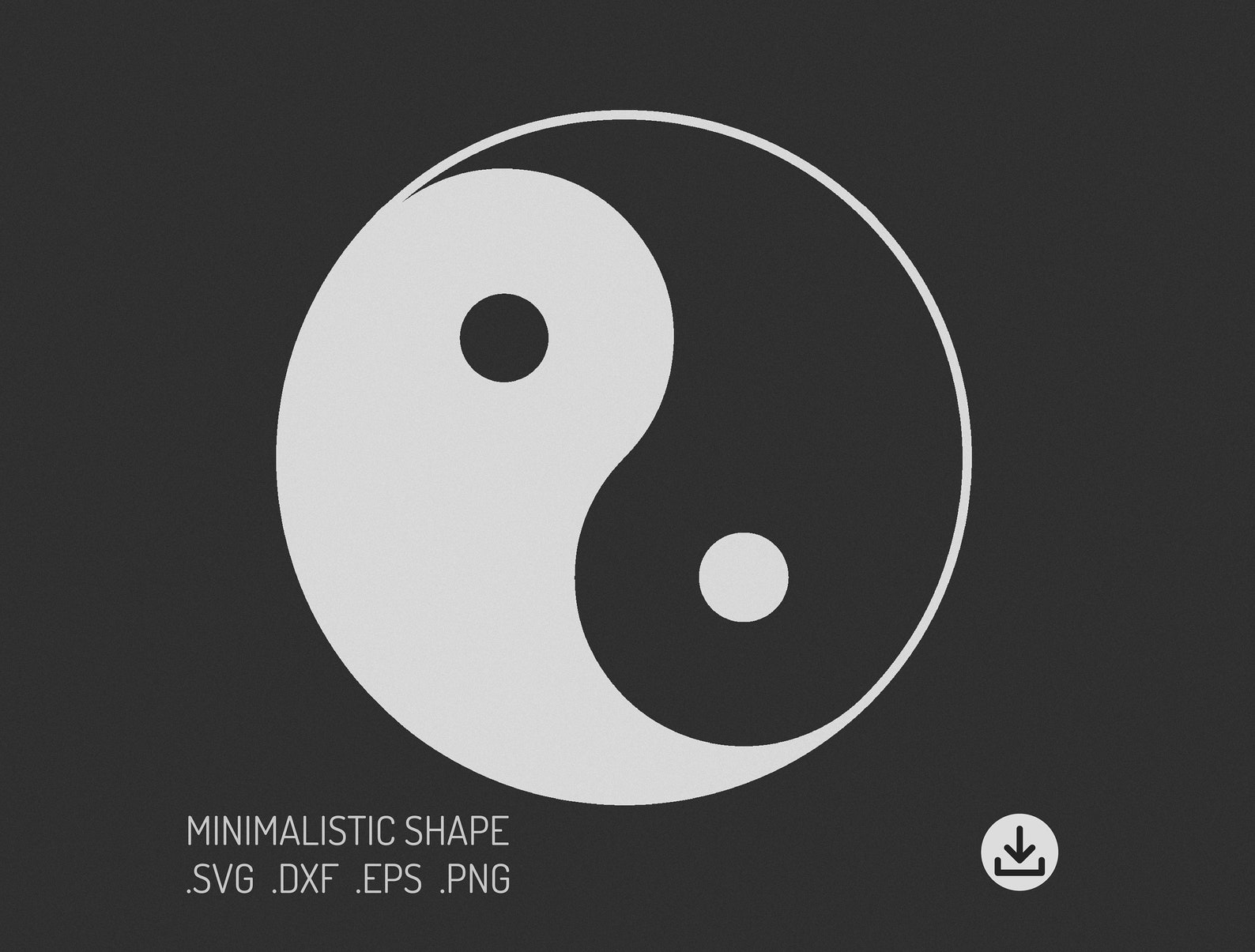 Yin & Yang Shape SVG File, Minimalistic Clipart, Abstract Form, Cymatic ...