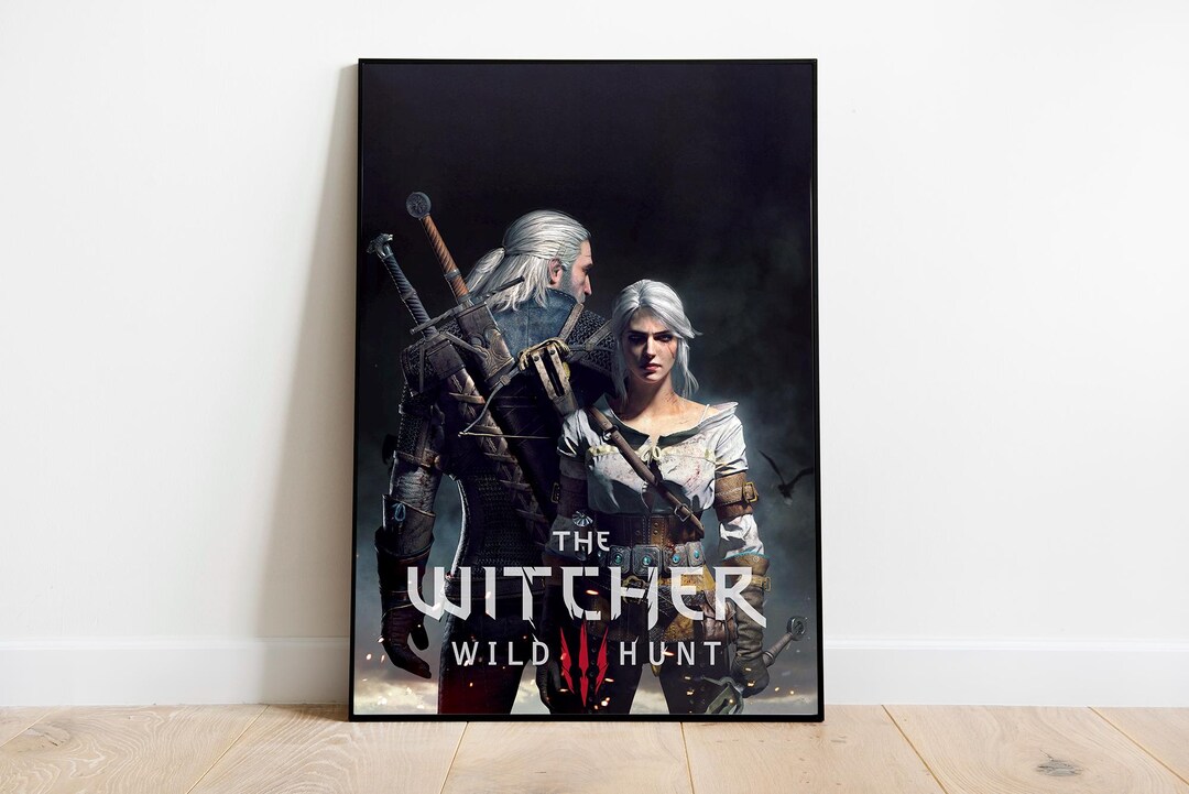 The Witcher Ciri and Geralt Poster, Witcher 3 Game Poster, Video Game ...