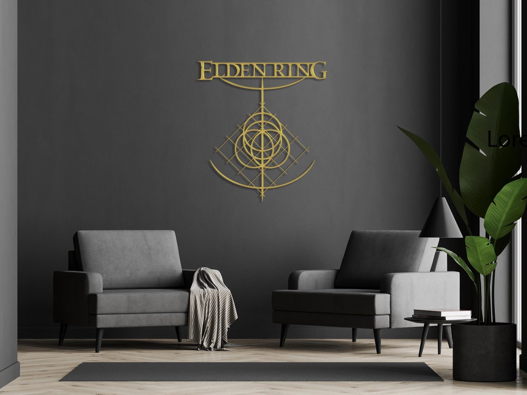 Elden Ring Metal Wall Sign, Elden Ring Erdtree Sign Metal Art, Gaming ...
