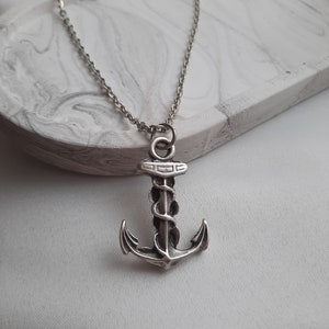 Anchor Necklace for Men, Sailor Anchor Necklace, Nautical Necklace ...