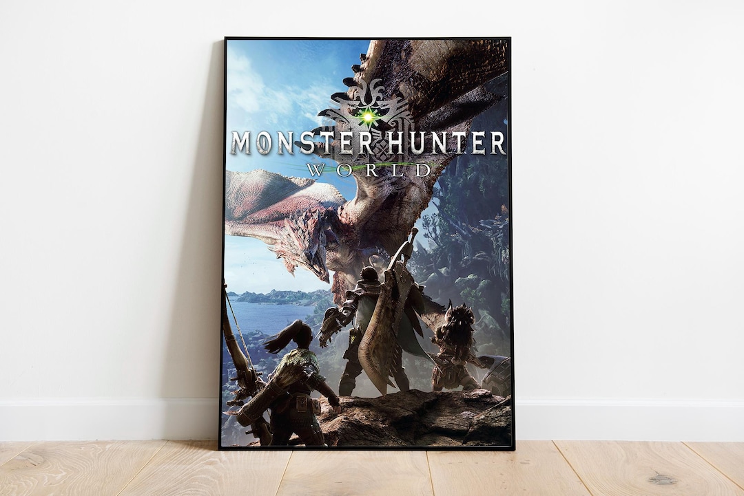 Monster Hunter World Poster, RPG Gaming Poster, Geeky Wall Art, Geeky ...