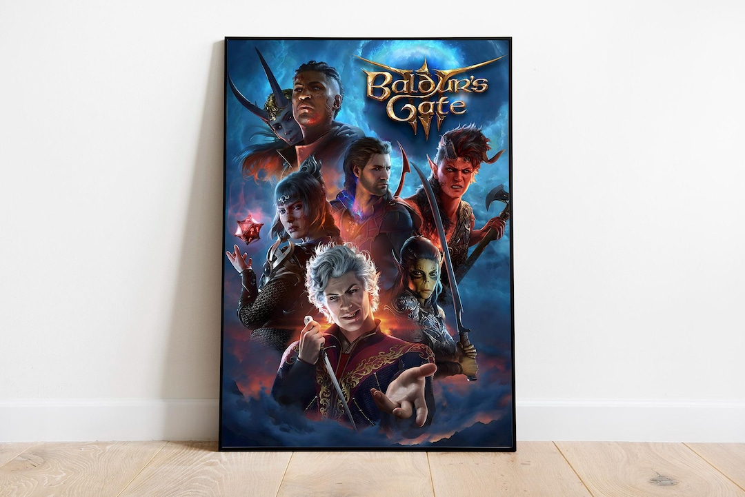 Baldurs Gate 3 Art Print Poster, Bg3 Karlach Astarion Shadowheart Wyll ...