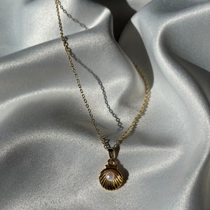 Oyster With Pearl Necklace, Clam Shell Necklace, Small Pearl Oyster ...