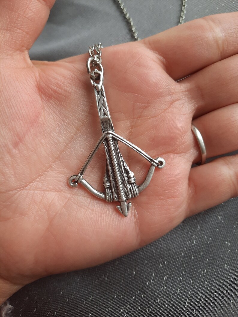 Medieval Crossbow Pendant Necklace, Bow and Arrow Pendant, Hunter ...