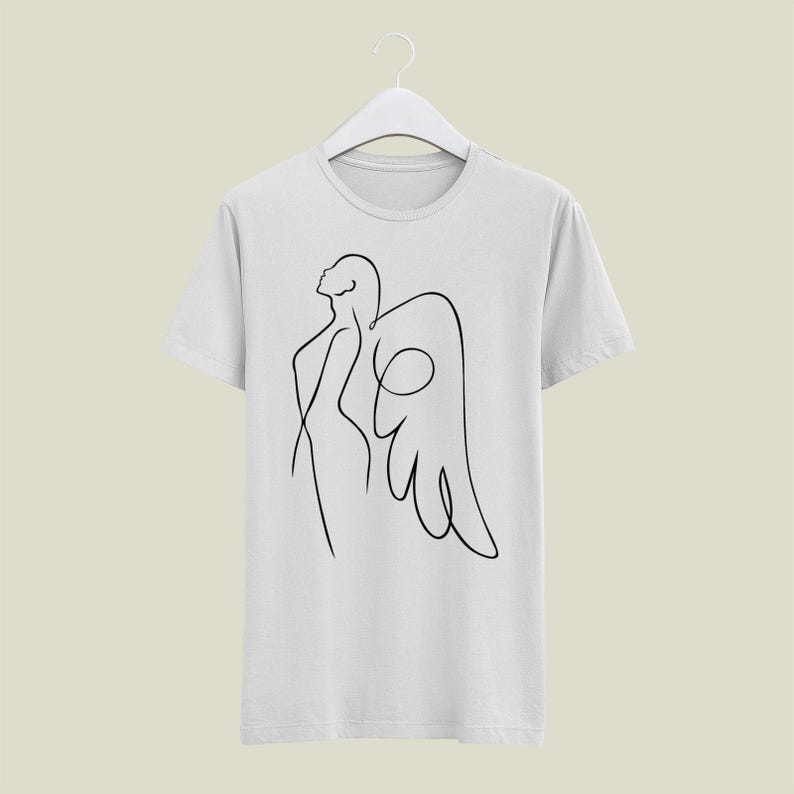 Angel Line Art Svg, Angel Outline Drawing, Angel Vector Svg Clip Art ...