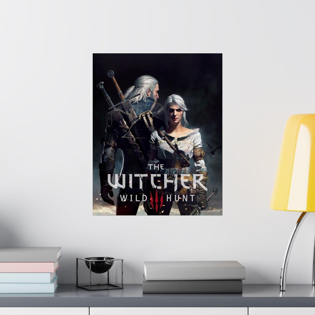 The Witcher Ciri and Geralt Poster, Witcher 3 Game Poster, Video Game ...