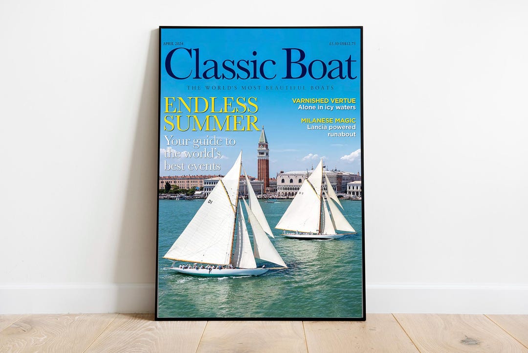 Boat Race Poster, Sailing Poster Print, Magazine Cover Print, Sailboat ...