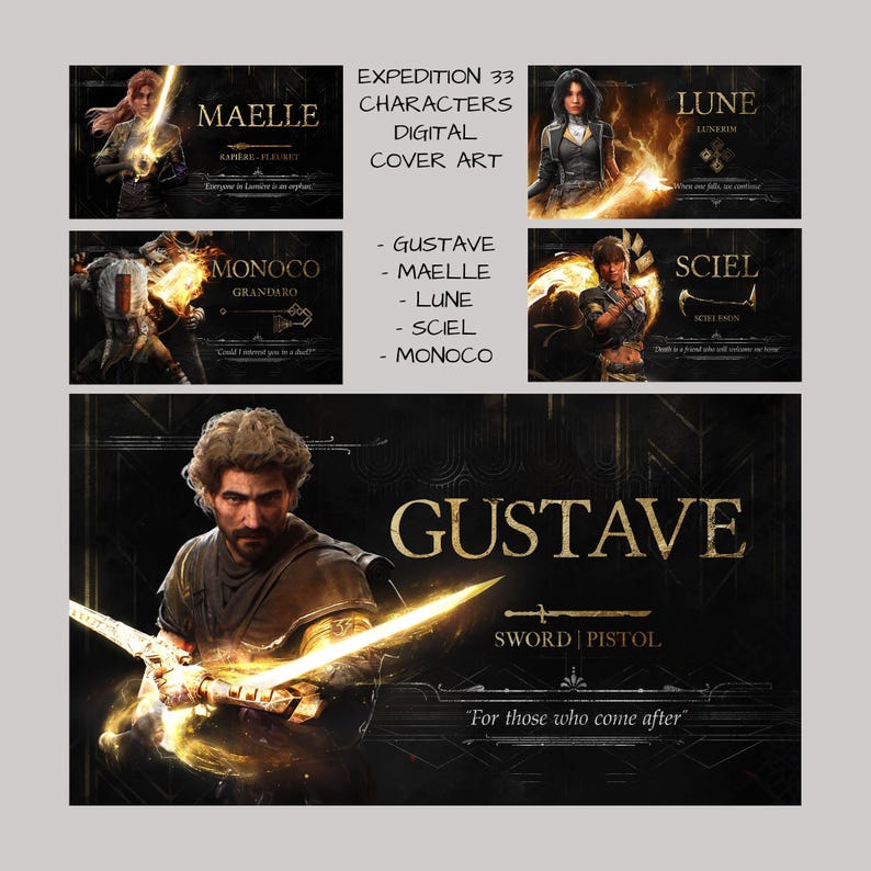 Expedition 33 Digital Art, Gustave Sciel Maelle Lune Monoco Character ...