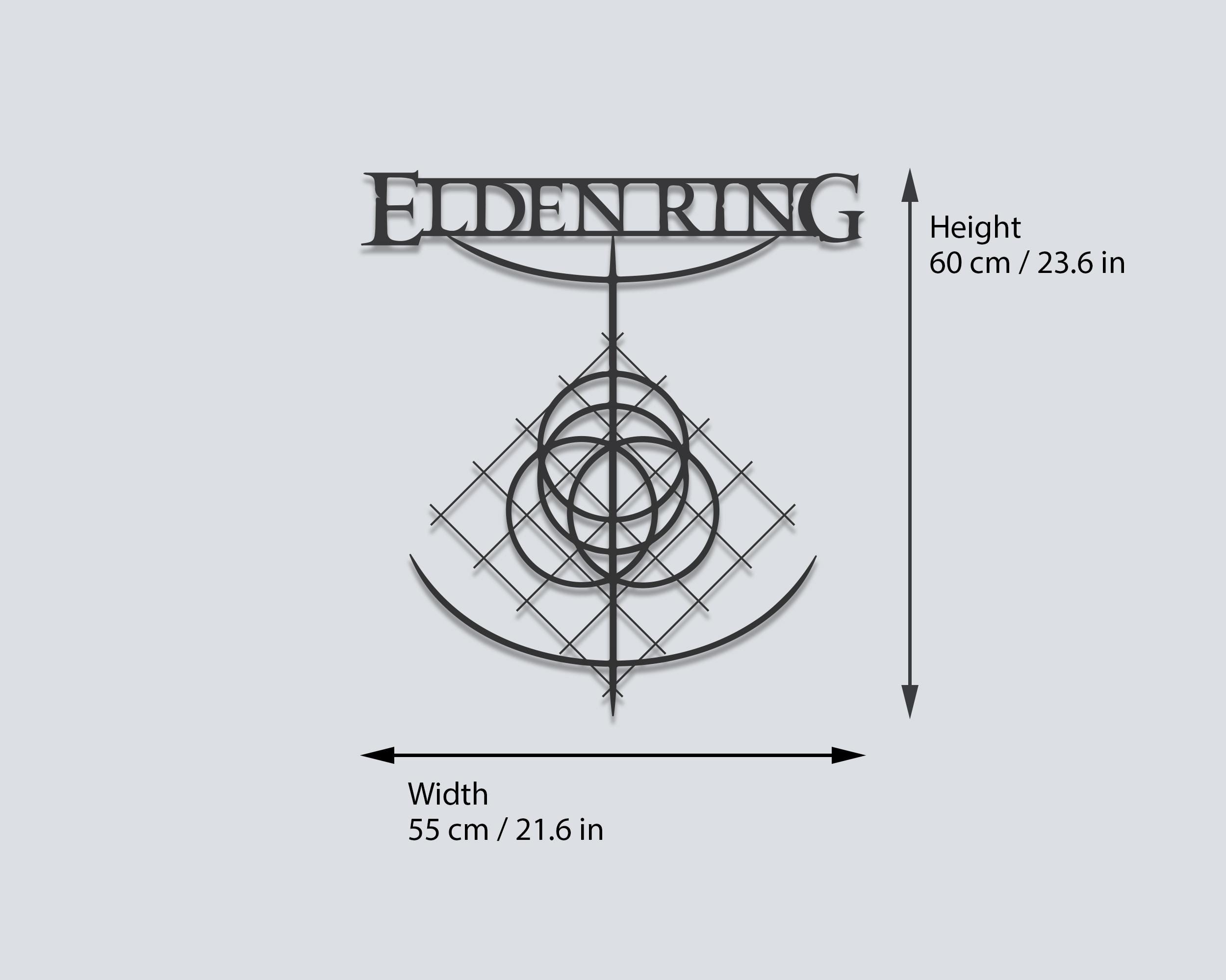 Elden Ring Metal Wall Sign, Elden Ring Erdtree Sign Metal Art, Gaming ...