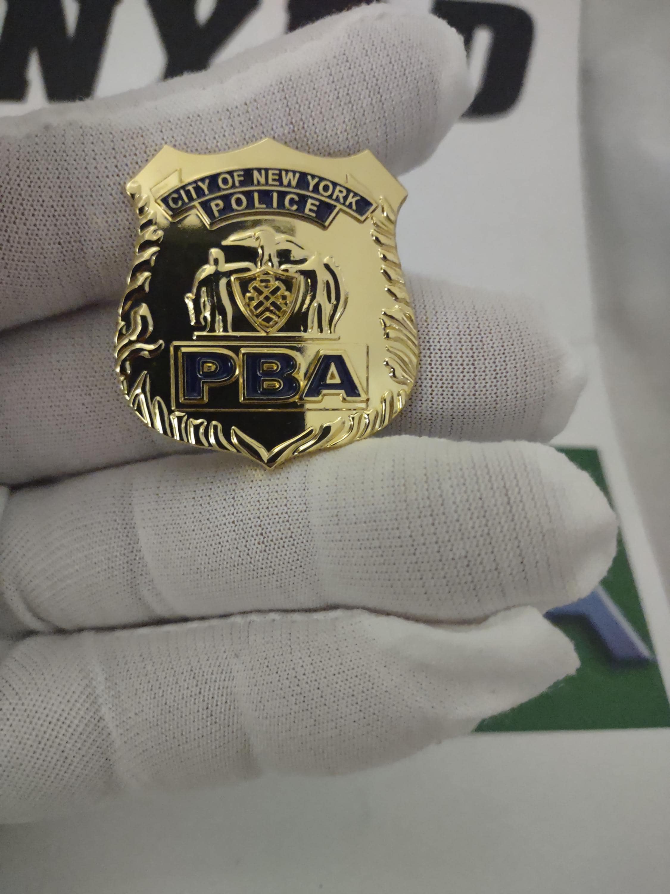 NYPD PBA Badge Mini Shield. - Etsy