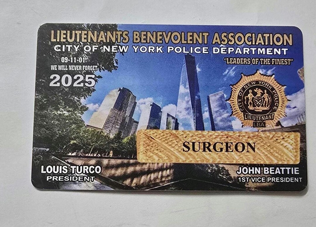 2025 Authentic Brand New LBA Pba Lieutenant Card Surgeon. Low on Stock ...