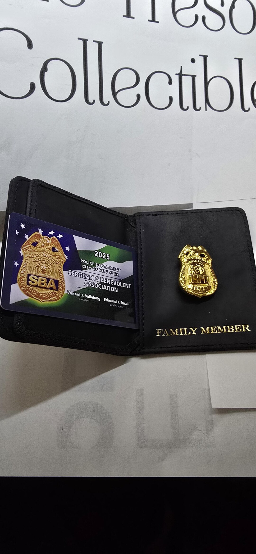 2025 family Member wallet With NYPD Sergeant Badge and SBA Card 2025 ...